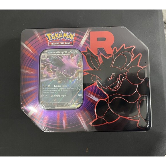 Toys | Pokemon Tcg Destined Rivals Team Rocket Tin Nidoking Ex Sealed ...